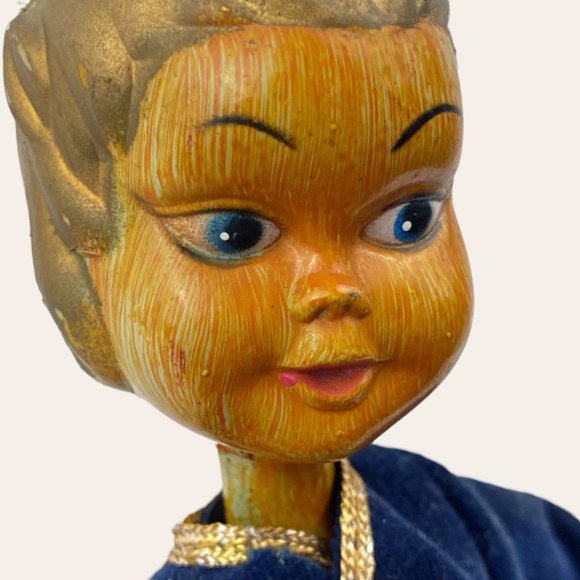 Tilso | Other | Creepy Nymph Pixie Elf With Harp 95s 1960s Wood Sprite ...